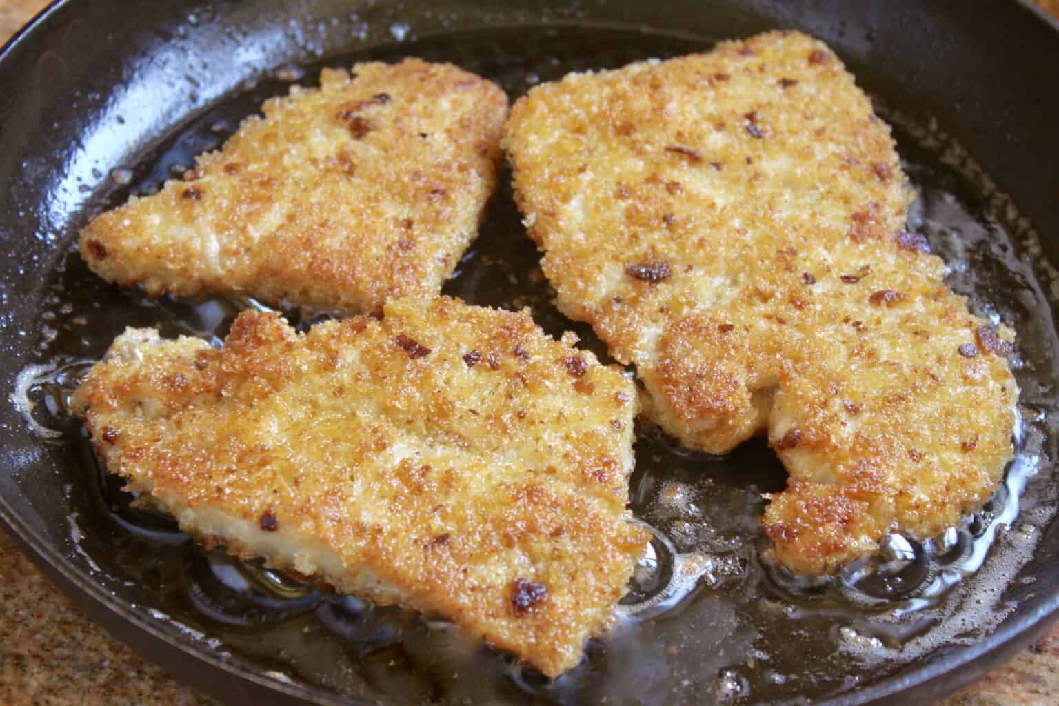 Turkey Cutlets (Breaded) with Leeks and Butter Sage Sauce - Authentic ...