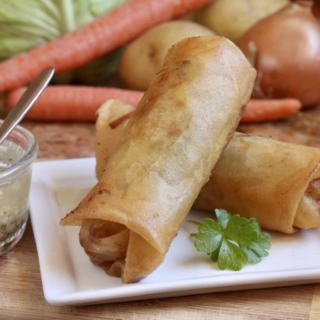 Filipino Lumpia with a Garlic and Black Pepper Vinegar Sauce ...