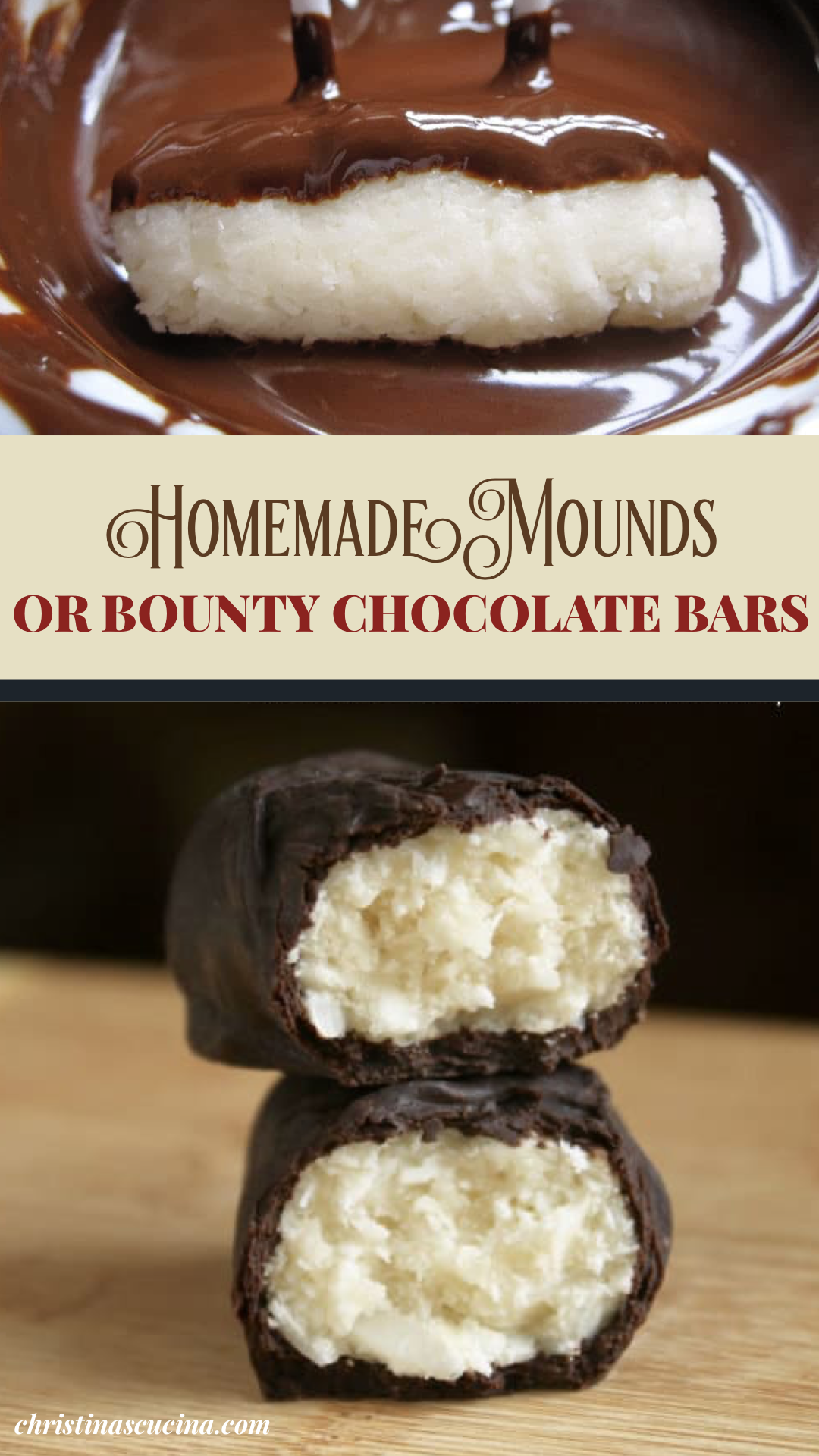 Coconut Candy ~ Homemade Mounds or Bounty Chocolate Bars - Authentic ...