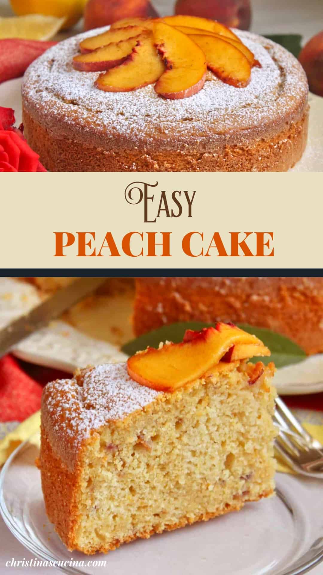 Peach Cake (Easy Recipe - No Peeling Necessary) - Authentic Italian ...