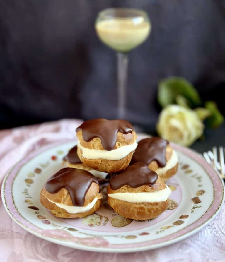 Profiteroles (Choux Pastry Recipe) with Chocolate Topping - European ...