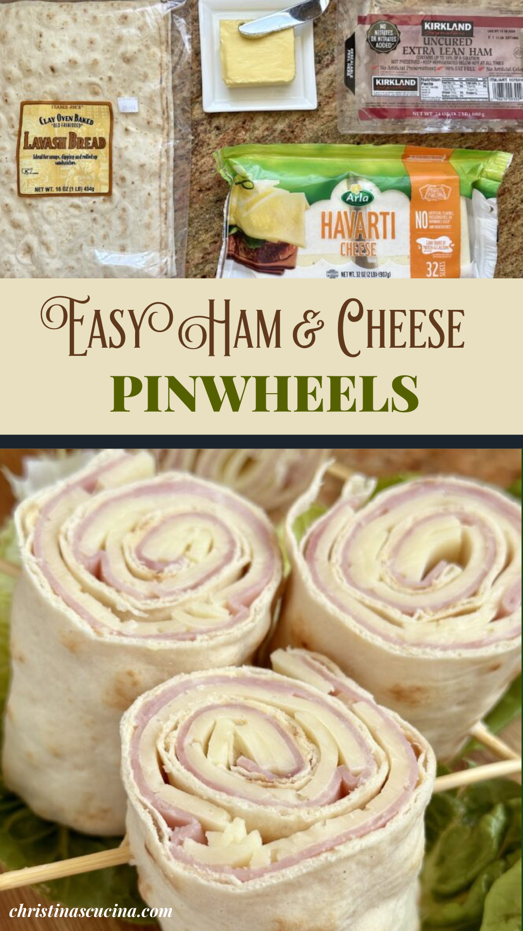 Ham and Cheese Pinwheels - Authentic Italian & Scottish Recipes ...